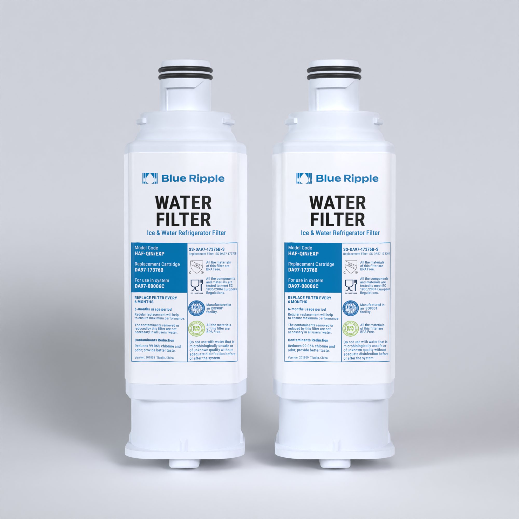 2 pack Blue Ripple DA97-17376B Refrigerator Water Filter HAF-QIN/EXP ...